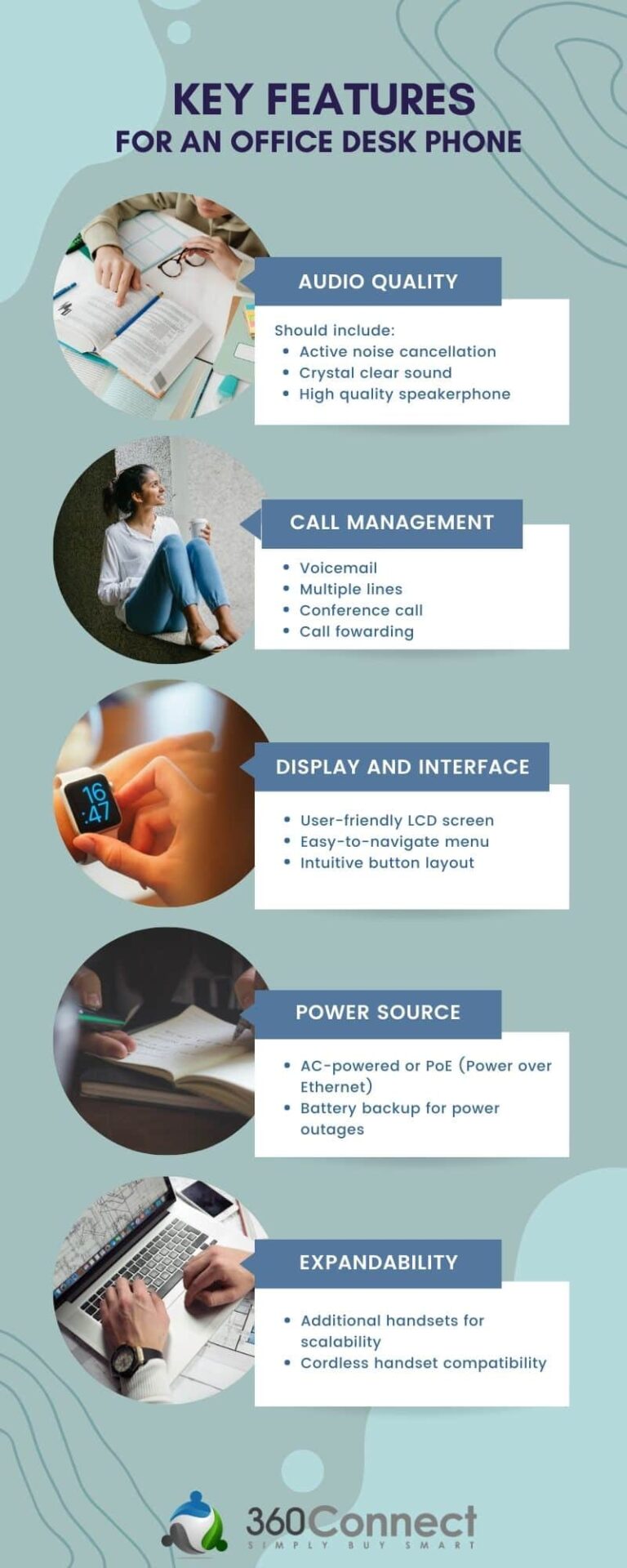 7 Best Office Desk Phones | 360Connect