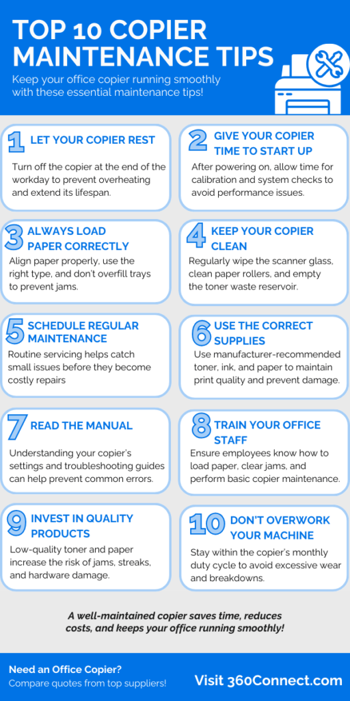 Top 10 Copier Maintenance Tips Every Office Should Know | 360Connect